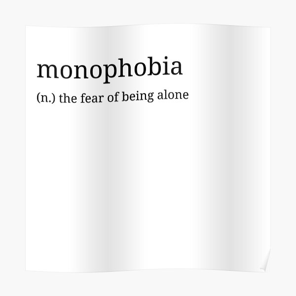 "definition monophobia aesthetic sticker" Poster by hedviggg | Redbubble