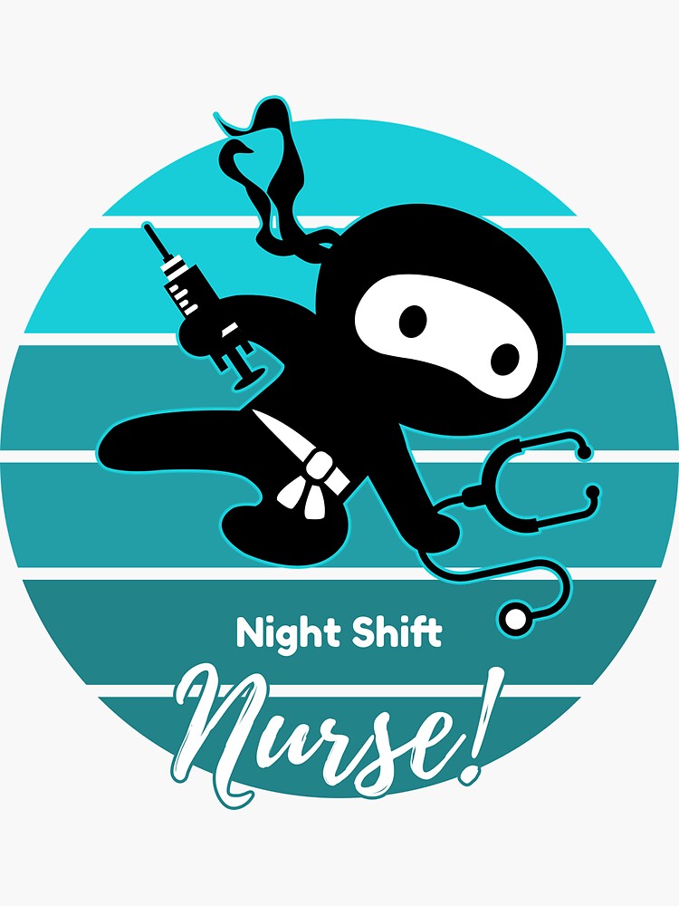 "Nurse - Night Shift Ninja, Nurse, Gift for Nurse, Covid Warrior, Super ...