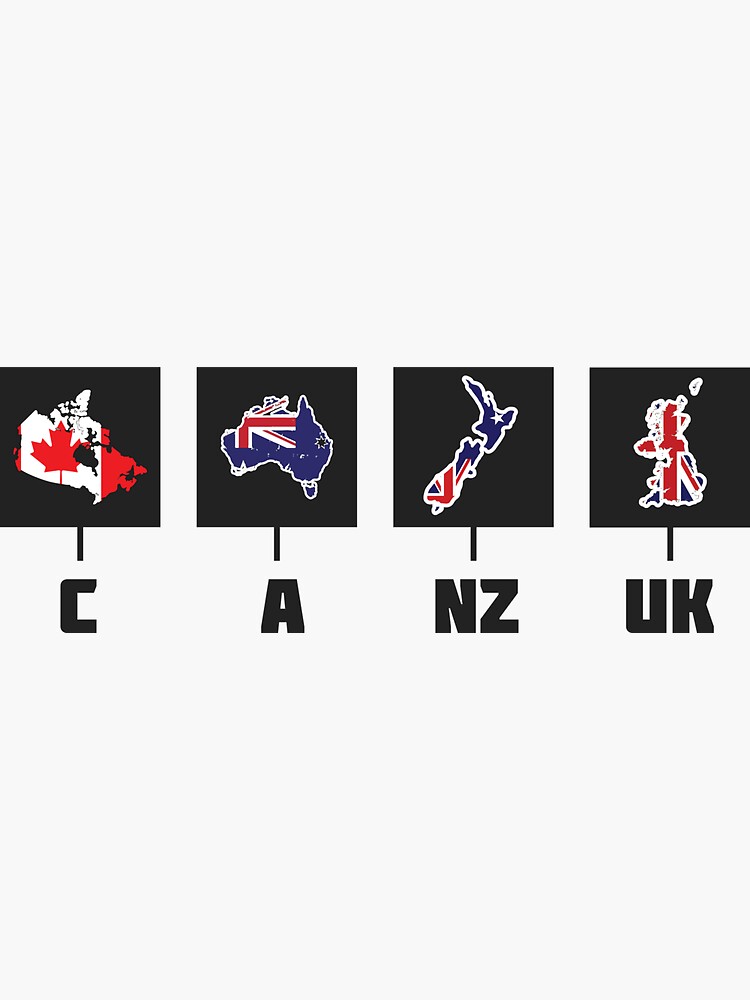 "Classic Canzuk." Sticker by CanzukShop | Redbubble