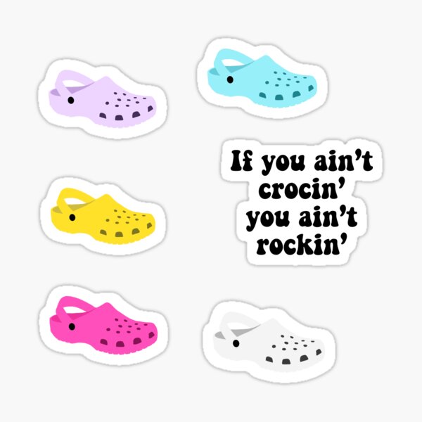"Croc Sticker Pack" Sticker for Sale by Delaneysdesigns | Redbubble