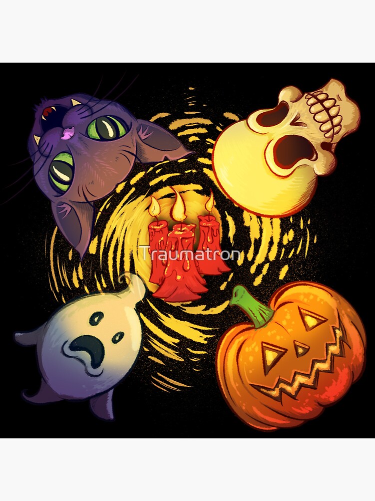 "Spookums" Sticker for Sale by Traumatron | Redbubble