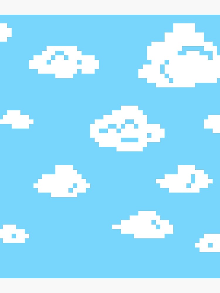 "8-Bit Clouds" Poster by MaskArriba | Redbubble