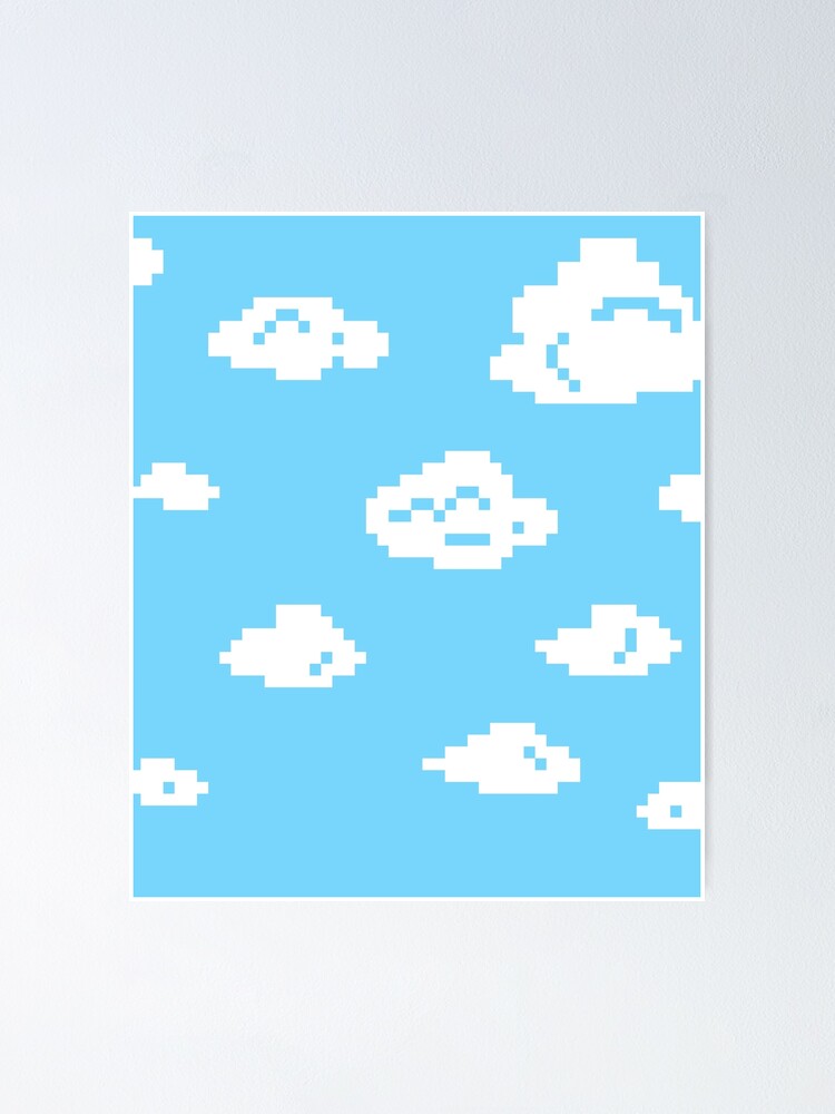 "8-Bit Clouds" Poster by MaskArriba | Redbubble