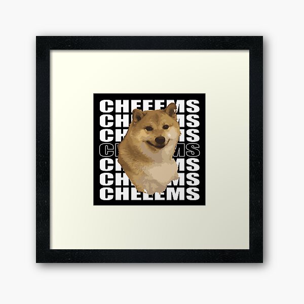"cheems cheems cheems dog" Framed Art Print for Sale by violetcho ...