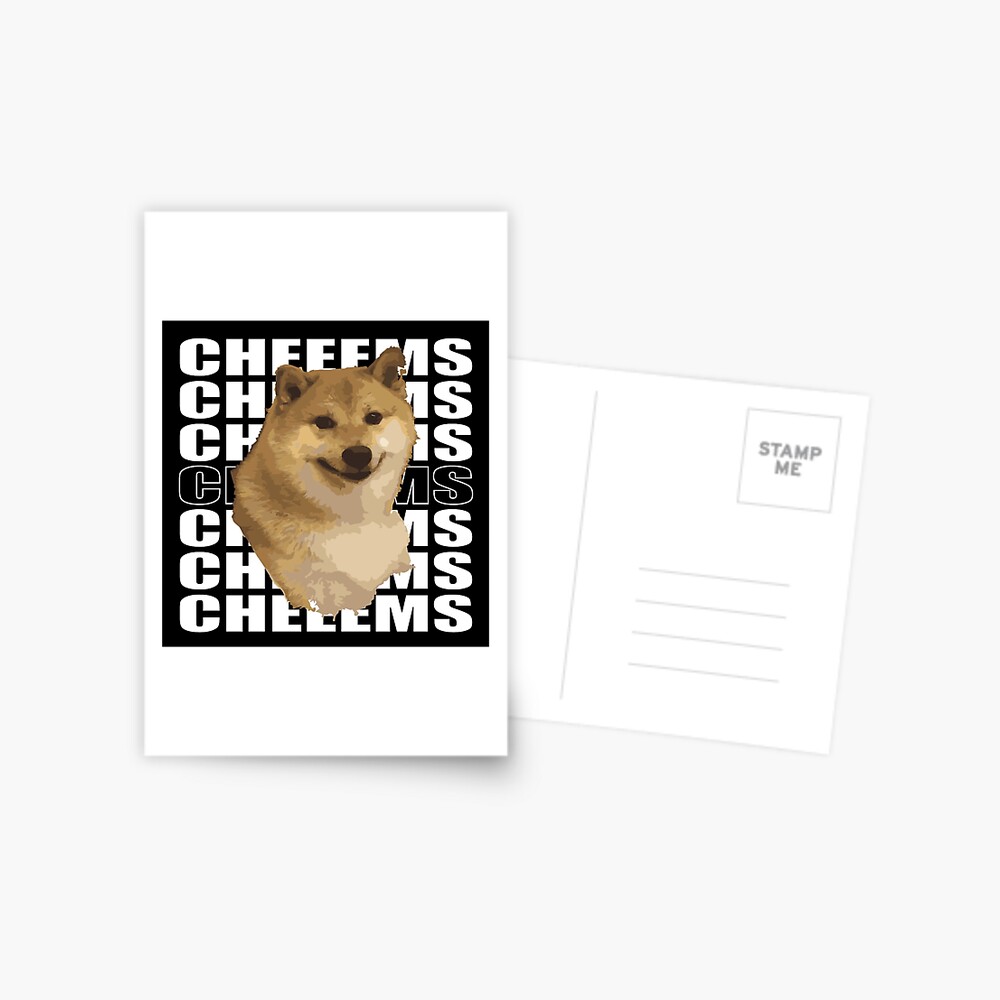 Postal «cheems cheems cheems perro» de violetcho | Redbubble