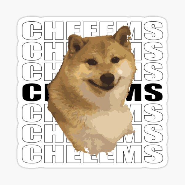 "cheems cheems cheems dog" Sticker by violetcho | Redbubble