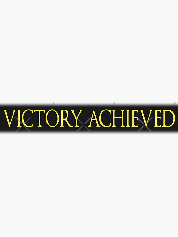 "Victory Achieved" Sticker for Sale by Slappers | Redbubble