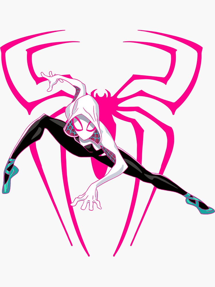 "Spider Gwen" Sticker for Sale by SamOhanaArt | Redbubble