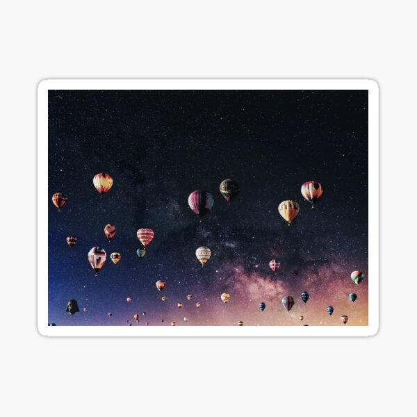 "Balloons in the cosmos" Sticker for Sale by Faeblehoarder | Redbubble