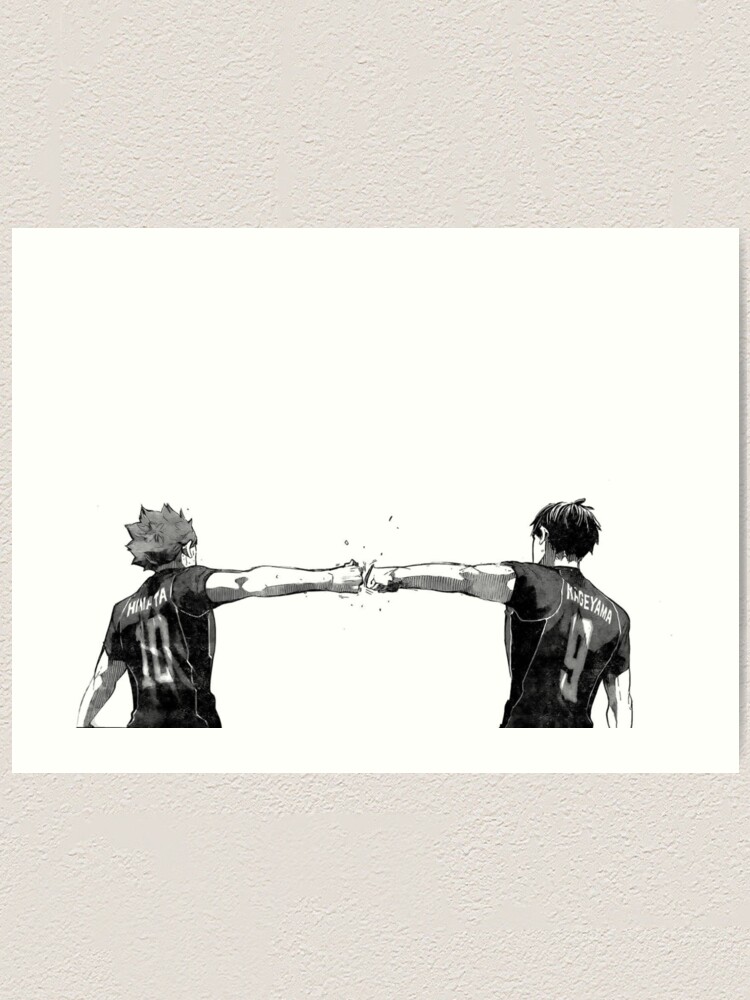 "Haikyuu Final Chapter Hinata Kageyama Fist Bump" Art Print by ktelisa ...