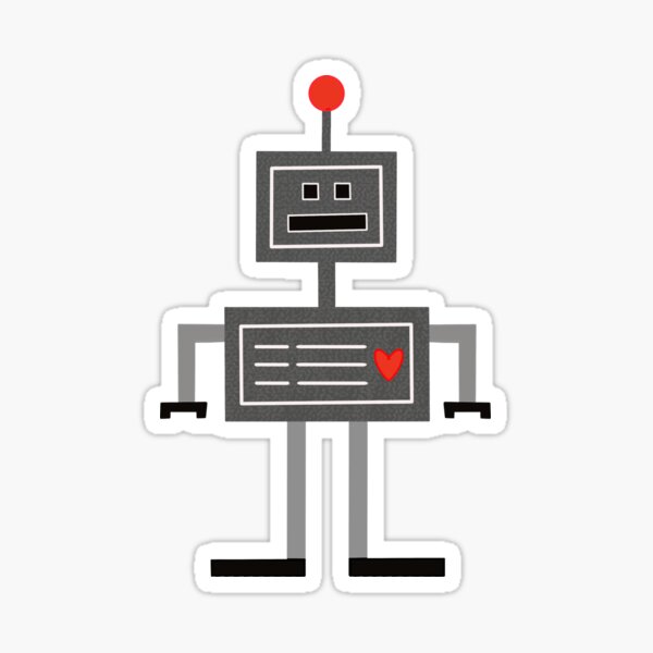 "Jasper the Robot" Sticker for Sale by Skotanko16 | Redbubble