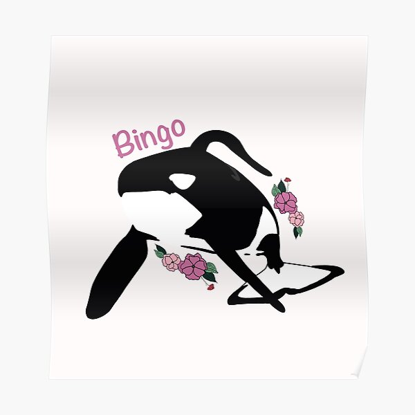 Póster «Bingo el arte de la flor de la orca» de Animaldesigns24 | Redbubble