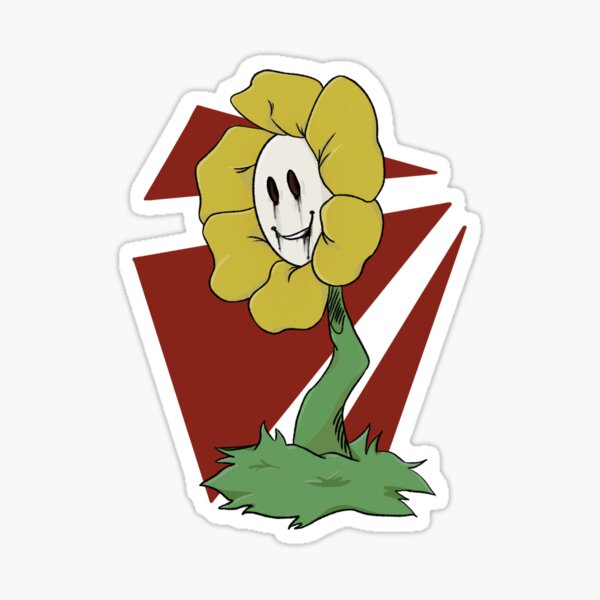 "Flowey the Flower" Sticker for Sale by shrugbug | Redbubble