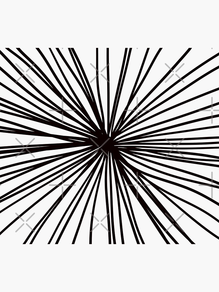 "Exploding Lines 2" Sticker by genalatorre | Redbubble