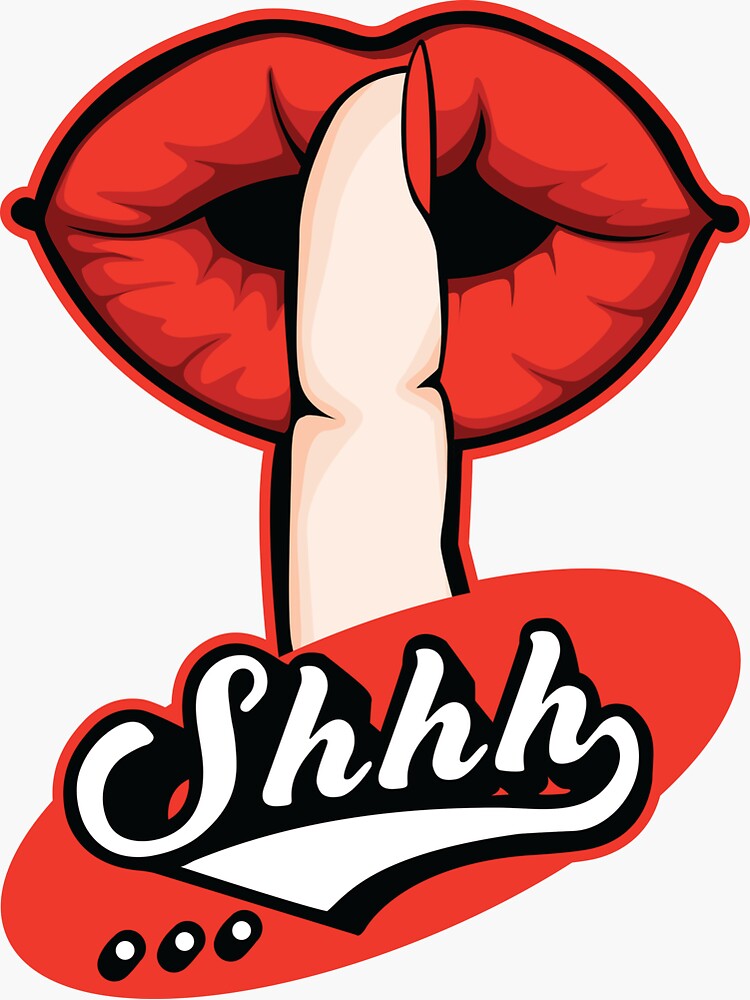 "Shhh..." Sticker for Sale by sherwinlde | Redbubble