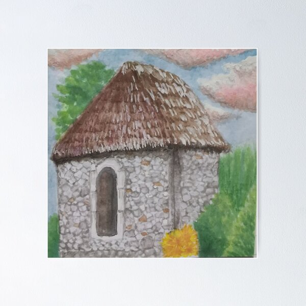 "Ivatan house in pink skies" Poster for Sale by theskybluelair | Redbubble