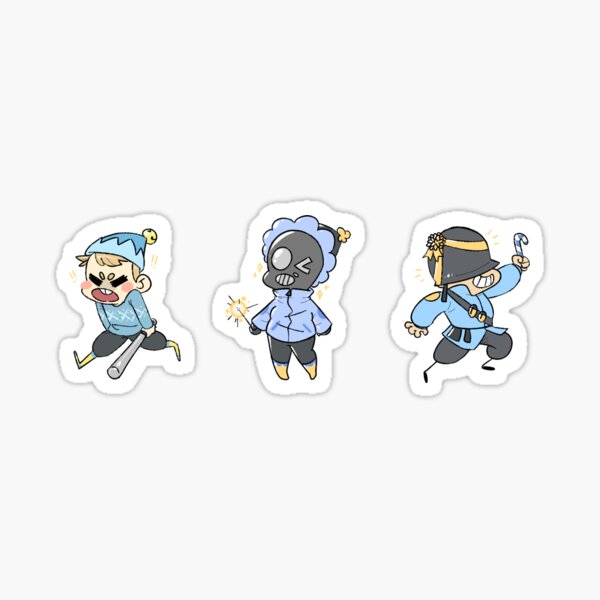 "Blu Team Attack Class Sticker Sheet!!" Sticker for Sale by Skitty V ...