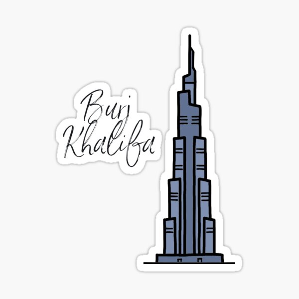 "burj khalifa" Sticker for Sale by nadiarogers | Redbubble