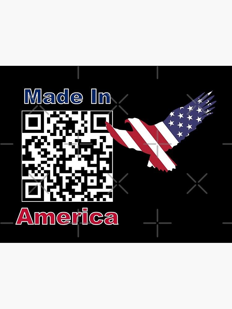 Lámina fotográfica «Código QR hecho en América con Flying Bald Eagle ...