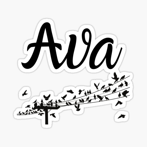 "Ava name " Sticker for Sale by ghadirjo | Redbubble