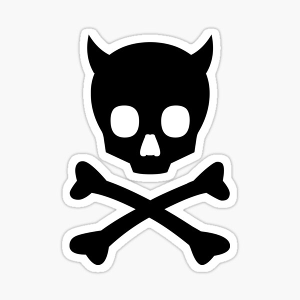"black Skull" Sticker for Sale by kobalt7 | Redbubble