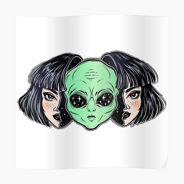 "Alien Girl " Poster for Sale by sarahhbramley | Redbubble