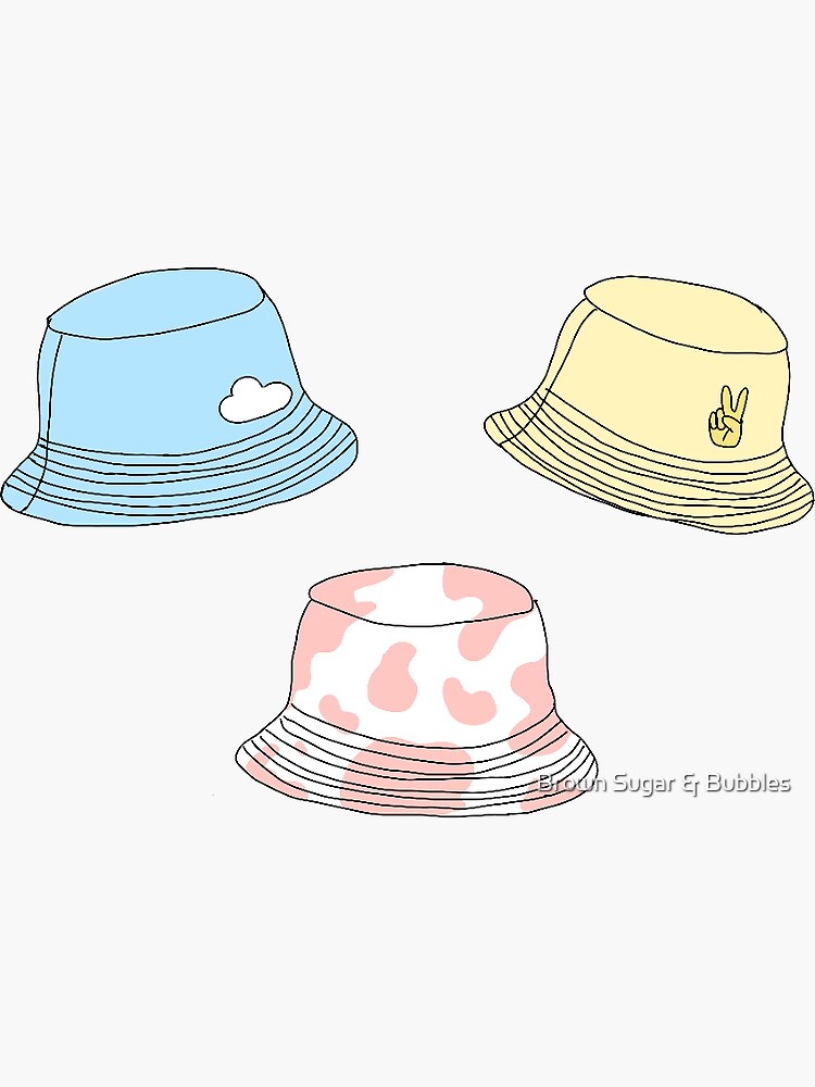 "bucket hats" Sticker for Sale by Tropicalflower | Redbubble