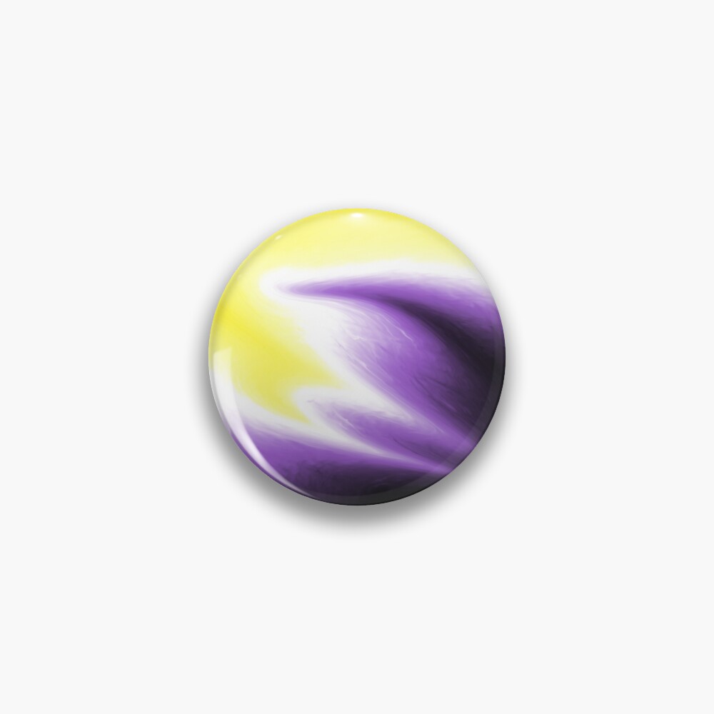 "Subtle non-binary marble pride flag" Pin for Sale by Peta-m | Redbubble