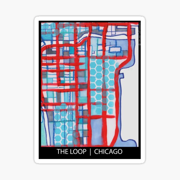 "Chicago Loop" Sticker for Sale by abstractmaps | Redbubble