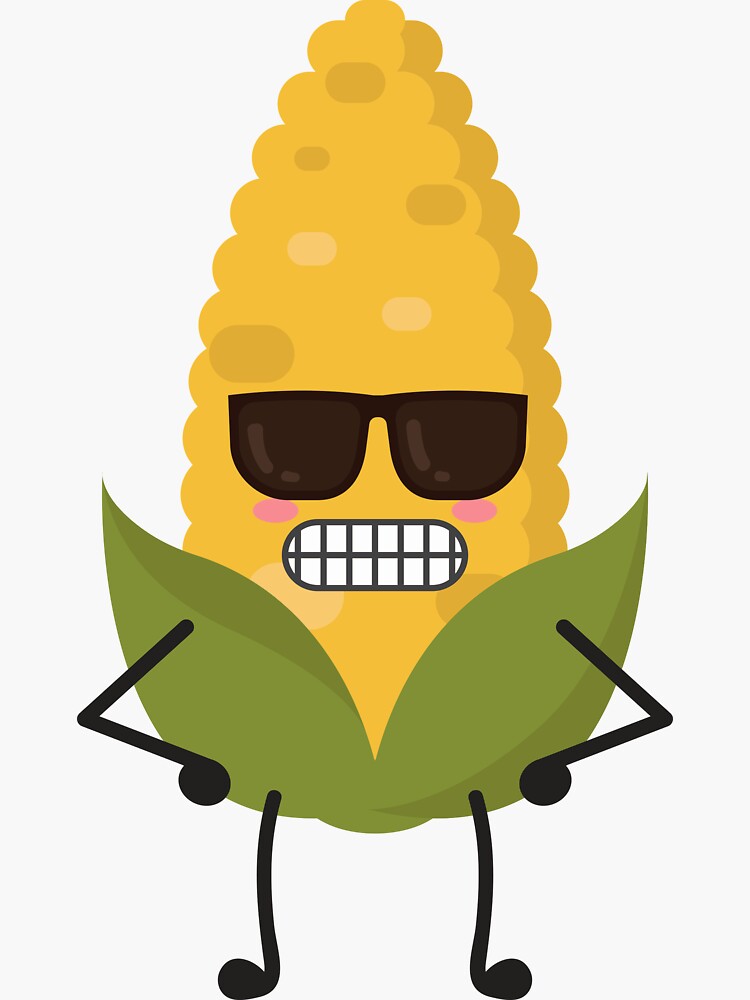 "cute Mr corn cool gift for corn lovers" Sticker for Sale by ismail470 ...