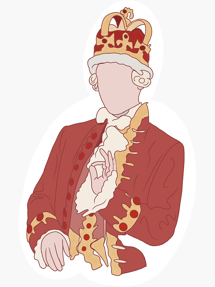 "King George hamilton" Sticker for Sale by Phanlovato | Redbubble