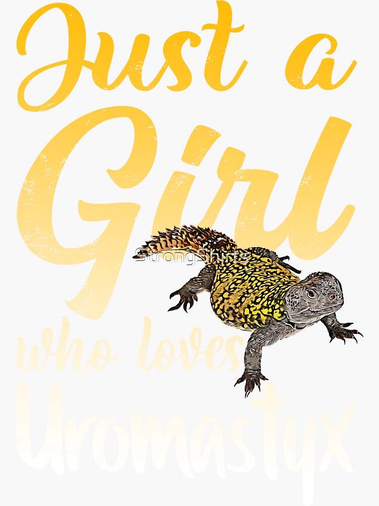 "Womens Just A Girl Who Loves Uromastyx Cute Agama" Sticker for Sale by ...