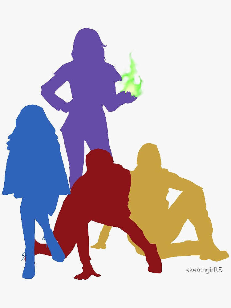 "Core four silhouettes " Sticker for Sale by sketchgirl16 | Redbubble