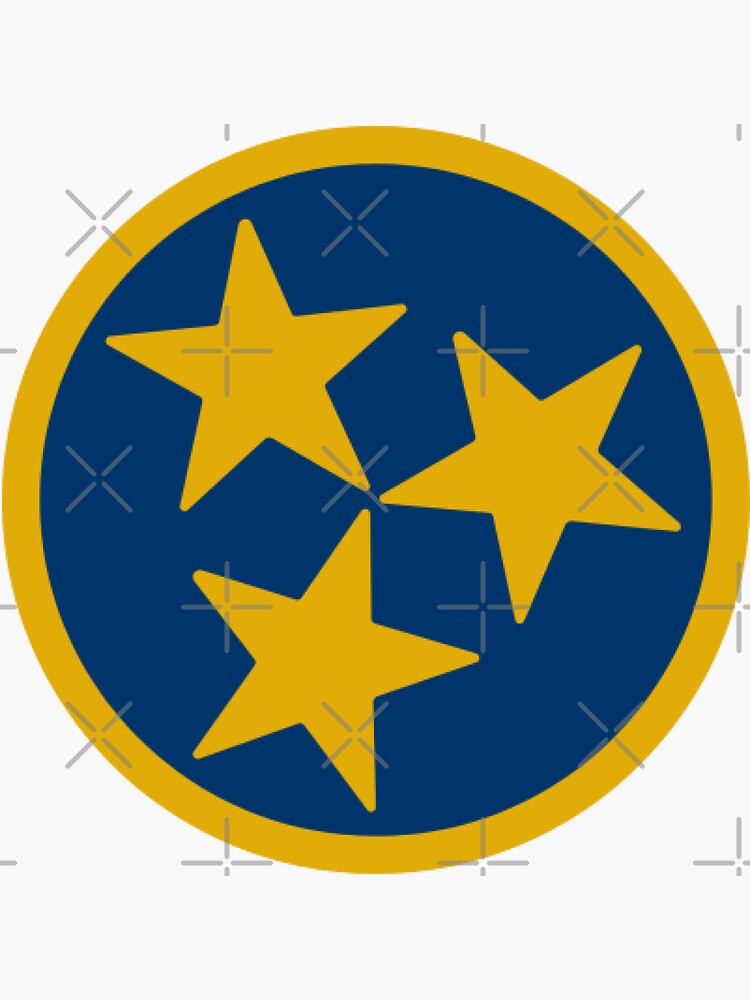 "Navy & Gold Tri-Star" Sticker for Sale by tennessee-carly | Redbubble
