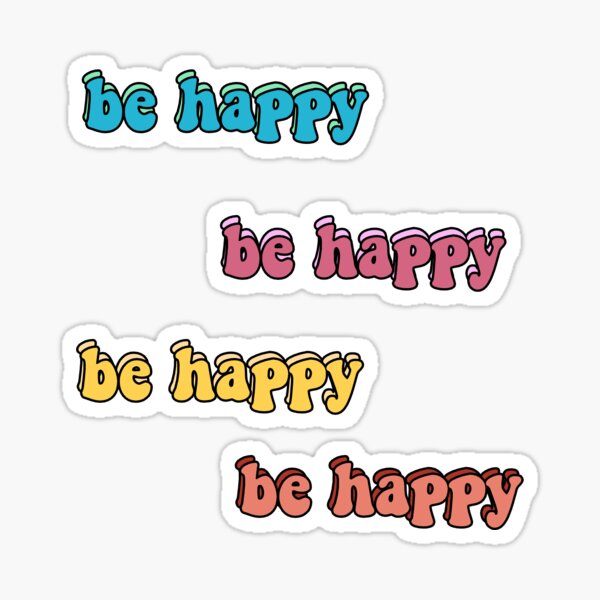 "be happy sticker pack" Sticker for Sale by sunstickers123 | Redbubble