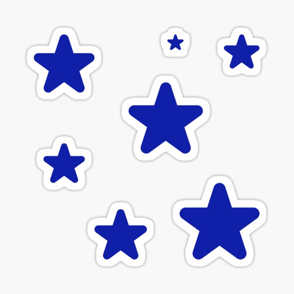 "navy blue star sticker pack " Sticker by madebyamanda | Redbubble