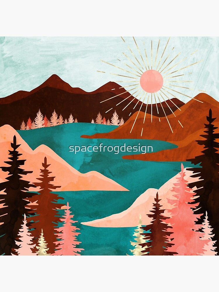 "Retro Lake" Art Print for Sale by spacefrogdesign | Redbubble