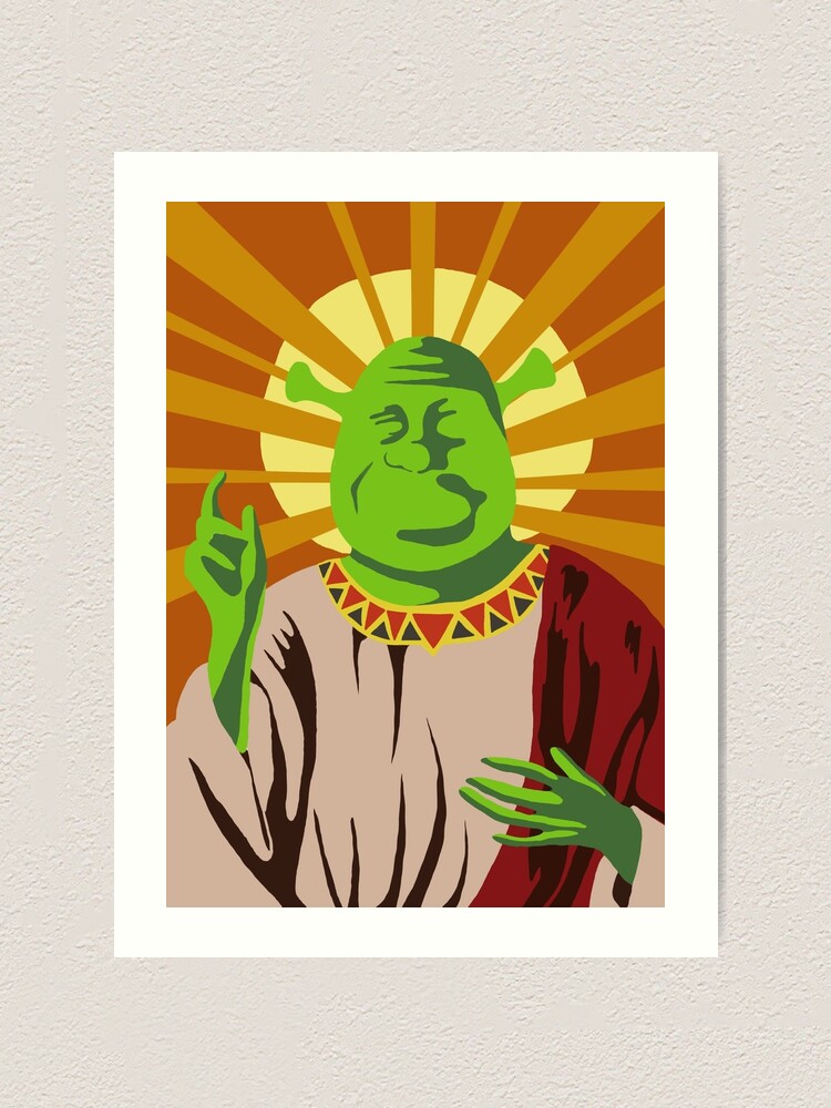 "The Holy Shrek" Art Print for Sale by Lauraturnip | Redbubble