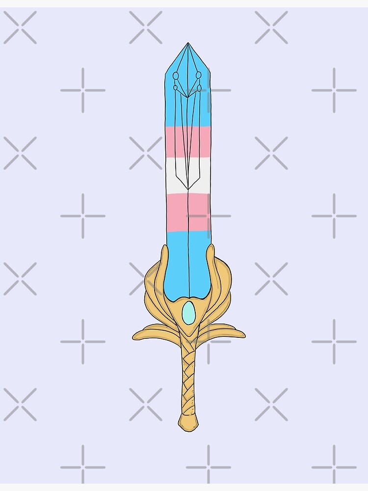 "She-Ra PRIDE Sword Trans" Photographic Print by HorseHeadArtz | Redbubble