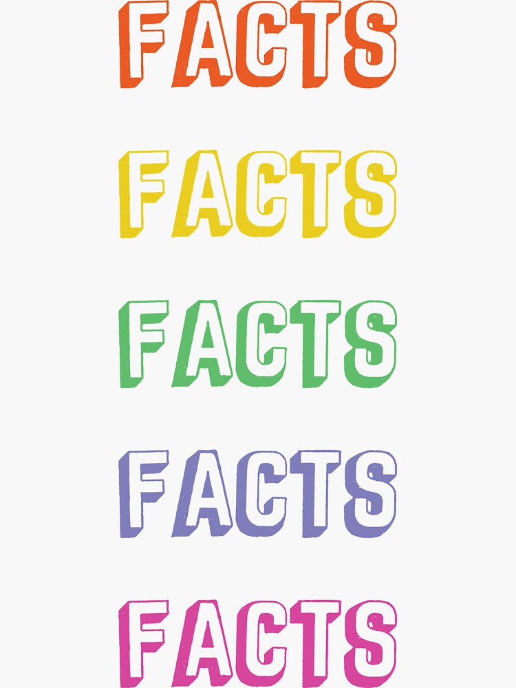 "Facts" Sticker by cofera | Redbubble
