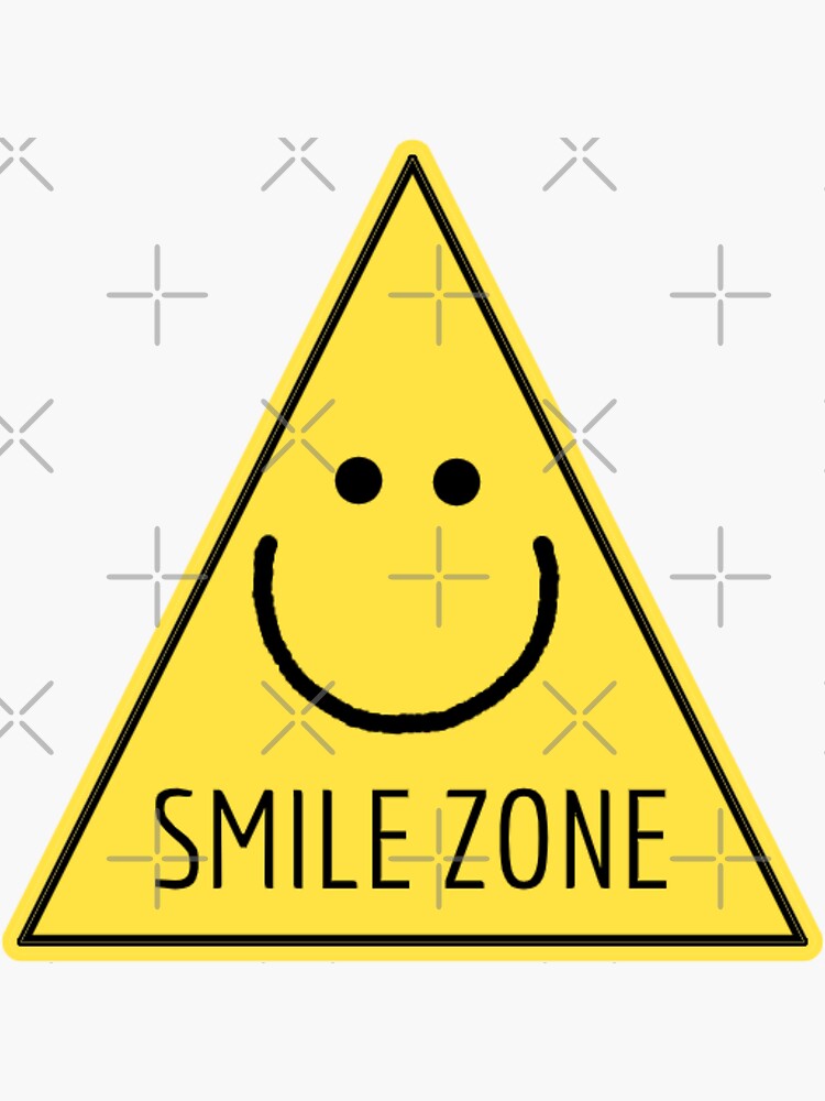 "Smile Zone" Sticker for Sale by Madi3612 | Redbubble
