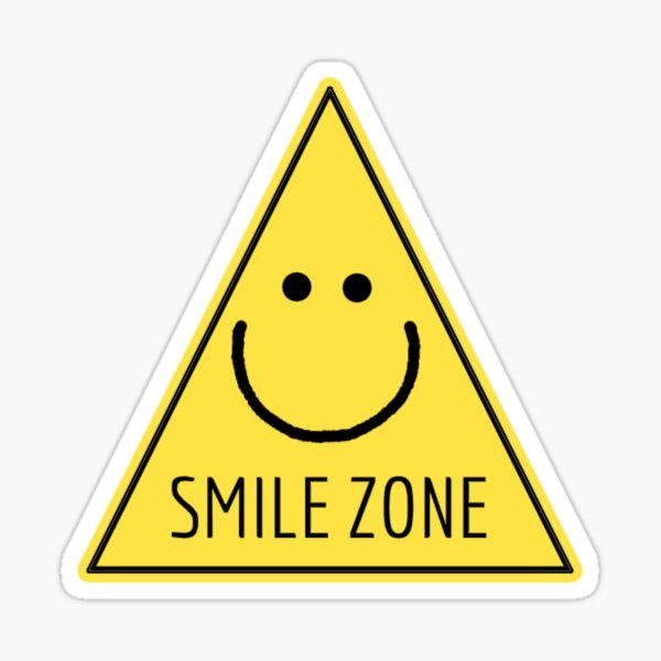 "Smile Zone" Sticker for Sale by Madi3612 | Redbubble
