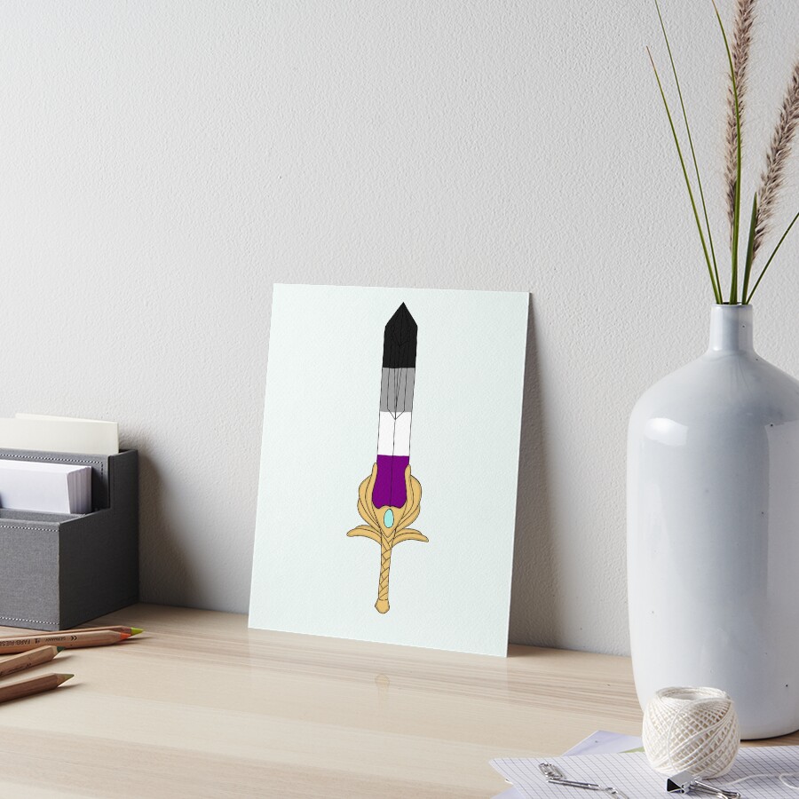 "She-Ra PRIDE Sword Asexual" Art Board Print by HorseHeadArtz | Redbubble