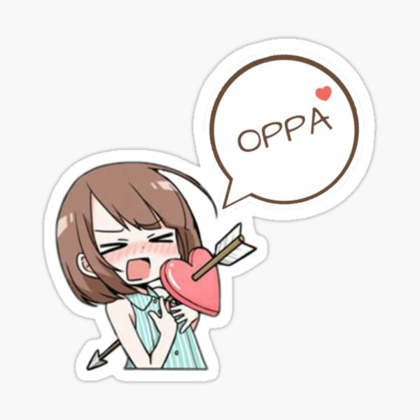"OPPA! Chibi" Sticker for Sale by AhnastasiaRose | Redbubble