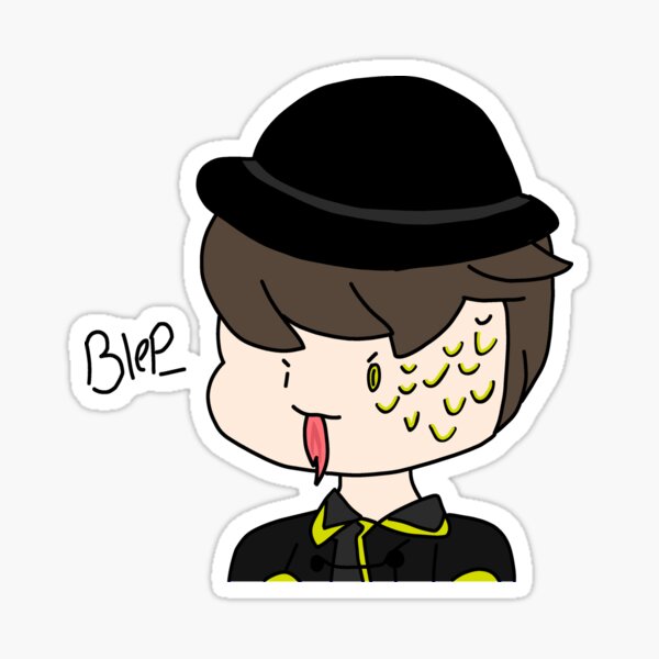 "Janus sanders go blep" Sticker for Sale by Corporal-Cold | Redbubble