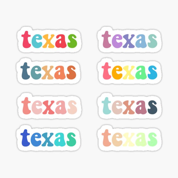 "Texas Set" Sticker for Sale by MaddieGuyton | Redbubble