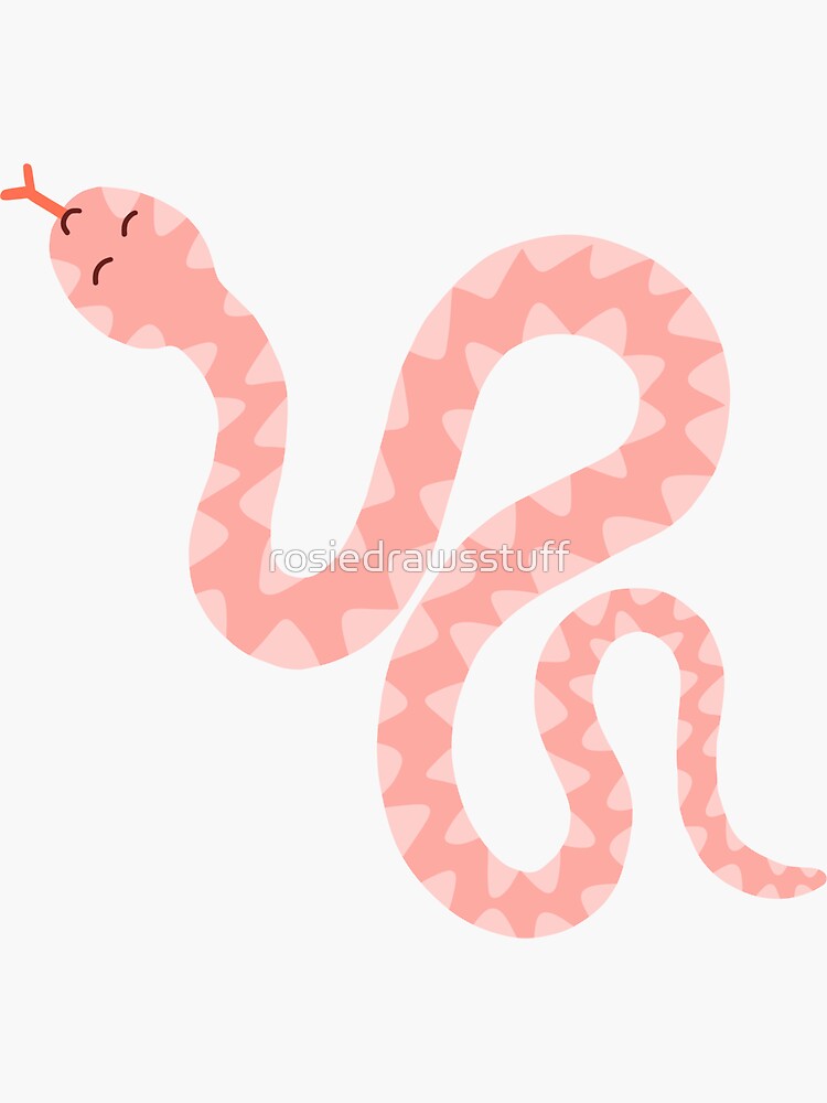 "pink snake" Sticker for Sale by rosiedrawsstuff | Redbubble