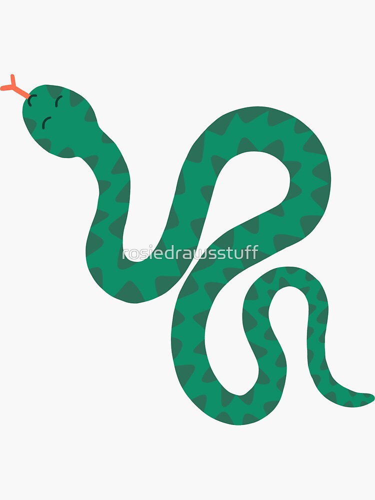 "cute snake" Sticker by rosiedrawsstuff | Redbubble