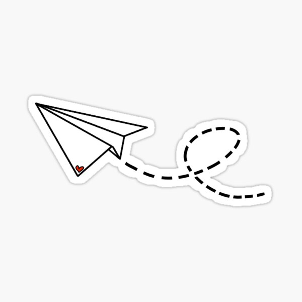 "cute paper airplane" Sticker for Sale by camadoodle | Redbubble