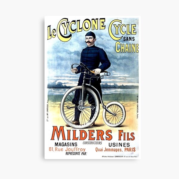 "CYCLONE CYCLE; Vintage Bicycle Advertising Print" Canvas Print for ...